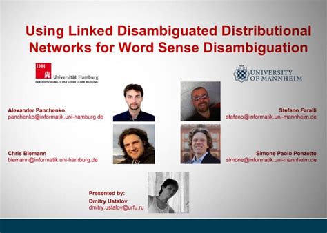 Using Linked Disambiguated Distributional Networks For Word Sense