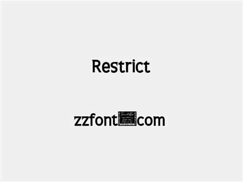 Restrict 众字网