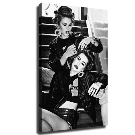 Bncyl Black And White Modern Art Hair Salon Barber Shop Poster Canvas