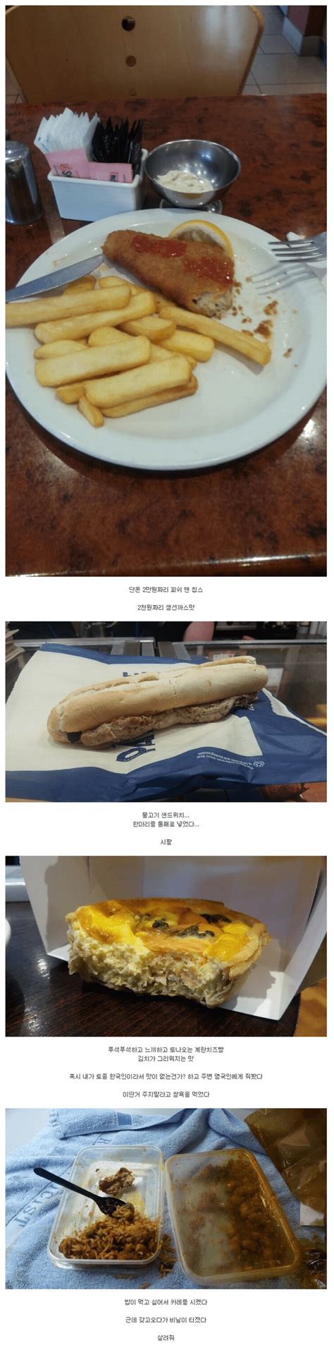 공포의 영국음식 후기 유머움짤이슈 에펨코리아