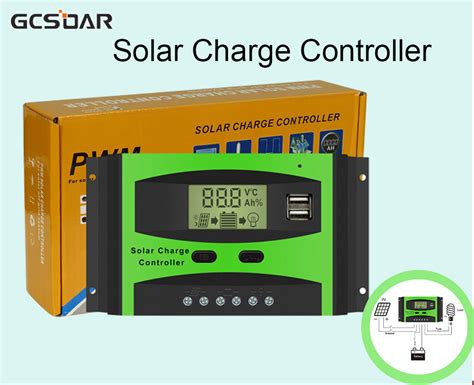 Gcsoar 40A 12V24V Solar Panel Charger Controller With Automatic Battery