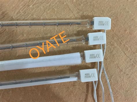 2000w 경화 할로겐 Ir 히트 램프 석영 히터 반 백색 도금 적외선 가열 요소 램프