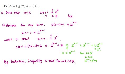 Discrete Mathematics Prove 2n1le 2n By Induction Mathematics