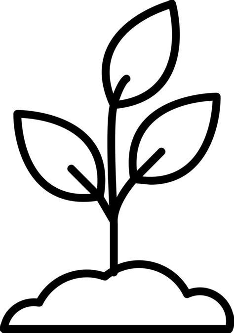 Plant Grows Vector Icon 20318092 Vector Art At Vecteezy