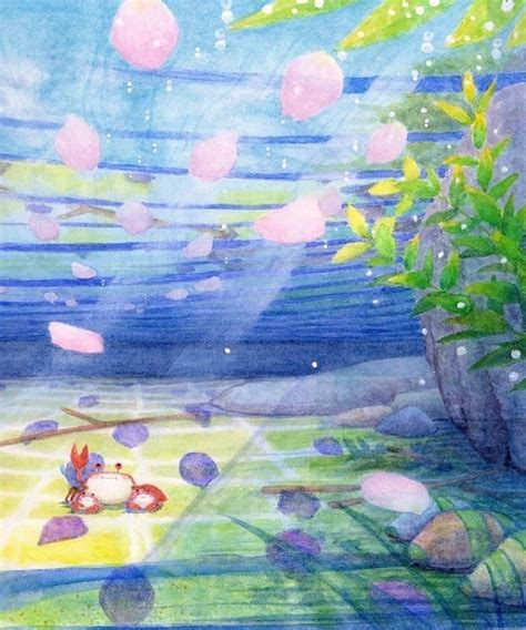 宮沢賢治 「やまなし」 イラスト 練習 希夙の絵本とイラストと彡
