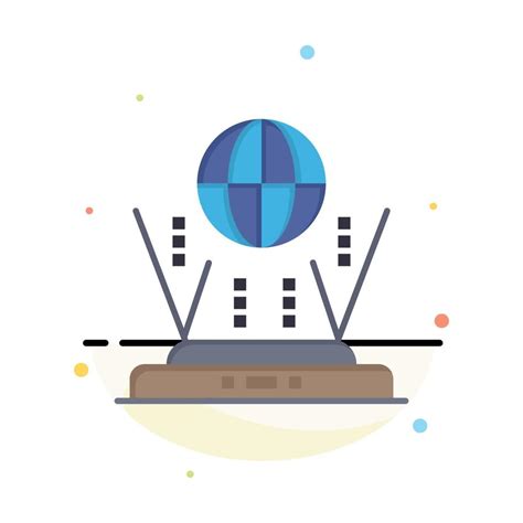 Internet Globe Router Connect Business Logo Template Flat Color