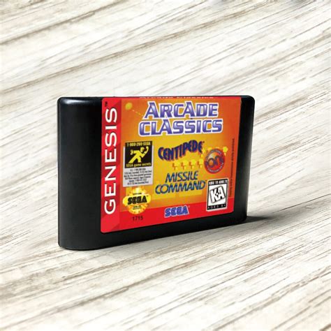 Arcade Classics Flashkit Md Game Card Sega Genesis Video Game Usa Label