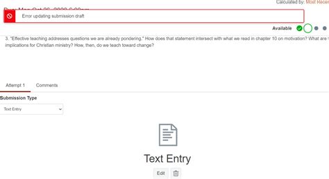 solved [archived] assignment submission error instructure community