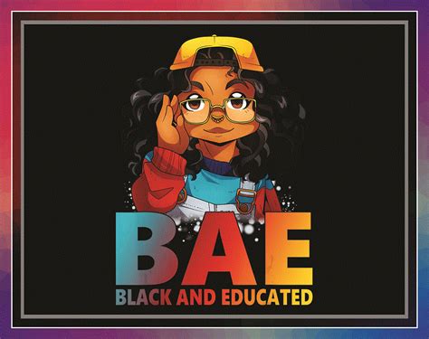 Combo 125 Bae Black And Educated Png African American Woman With Afro