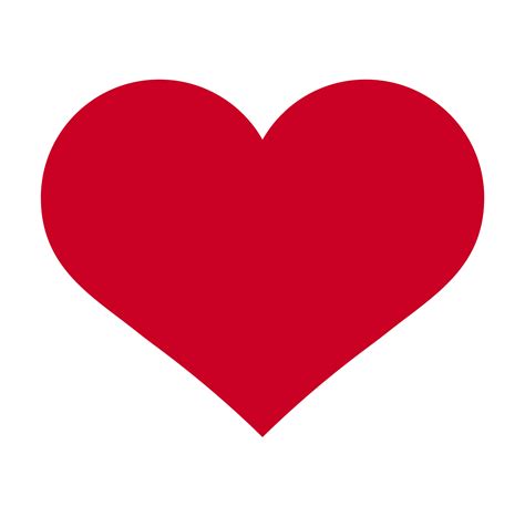Heart Symbol Of Love And Valentines Day Flat Red Icon Isolated On
