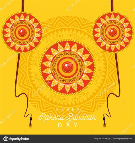 India Raksha Bandhan Flowers Decoration Frame Stock Vector Image By