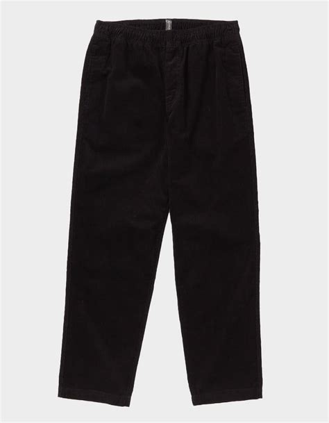 Volcom Psychstone Mens Elastic Waist Corduroy Pants Black Tillys