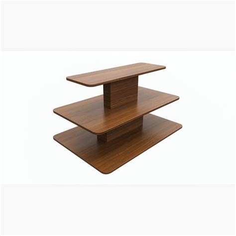 Three Tier Rectangle Table 3d Model Download Table On
