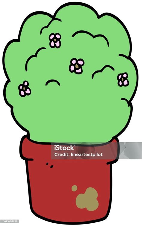 Semak Kartun Ilustrasi Stok Unduh Gambar Sekarang Alam Doodle