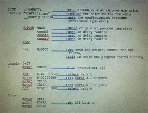 P 16f877a List Include P16f877ainc Tell Assembler Chip Using Include