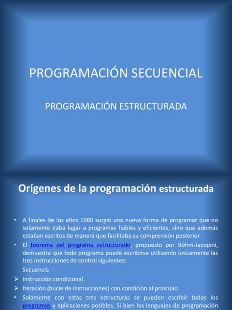 Programacion Secuencial Estructurada Pdf Programación De Computadoras Ingeniería De Software
