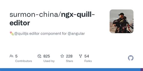 GitHub Surmon China Ngx Quill Editor Quilljs Editor Component For Angular