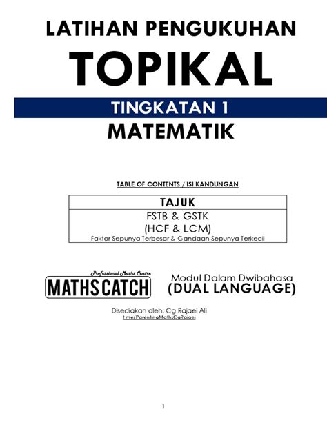 Tingkatan1 Latihan Fstb And Gstk Pdf