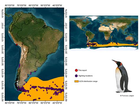 Map Of The Iucn Distribution Range Orange Area Sighting Locations