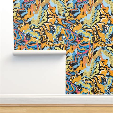 Distorted Butterfly Wings Final Wallpaper Spoonflower