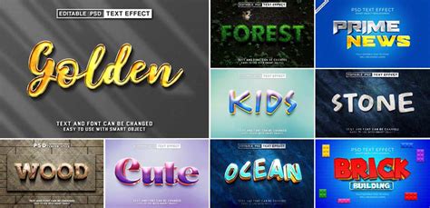 Free Text Effects Psd Templates For Photoshop 2025