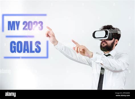 Text Showing Inspiration My 2023 Goals Word For Setting Up Personal