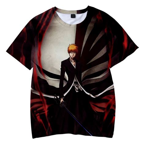 Bleach T Shirts Ichigo Kurosaki 3d Printed Short Sleeves Tee Bleach