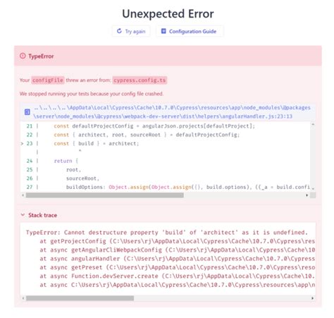 Typeerror Cannot Destructure Property Build Of Architect As It Is Undefined When