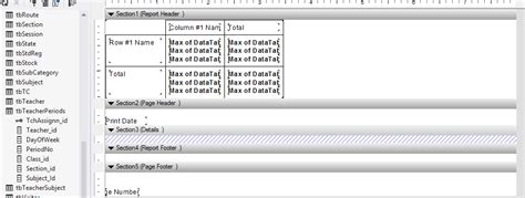 Want To Create School Class Time Table In Crystal Report In C Stack