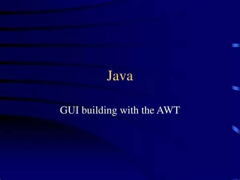 PPT Java PowerPoint Presentation Free Download ID 692439