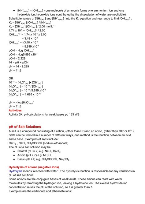 Aqueous Systems Chemistry Level 3 Ncea Thinkswap