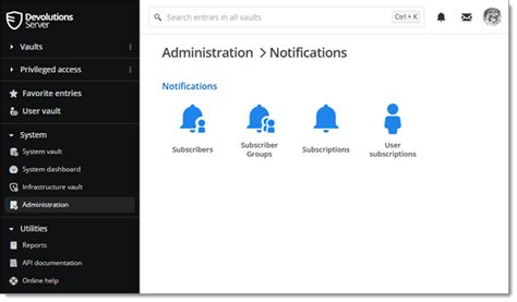 Notifications Devolutions Documentation