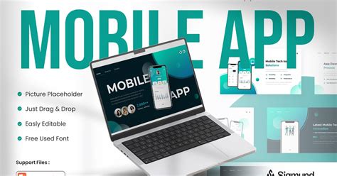 Mobile App Powerpoint Template Incl Mobile And Smartphone Envato