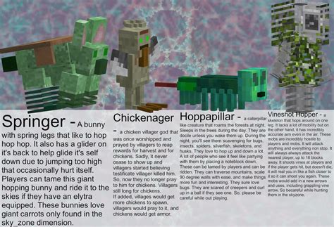 4 Mobs I Created For My Own Mob Vote Which One Do You Like All 4 Will