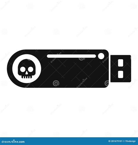 Usb Virus Data Icon Simple Vector Hacker Error Stock Vector