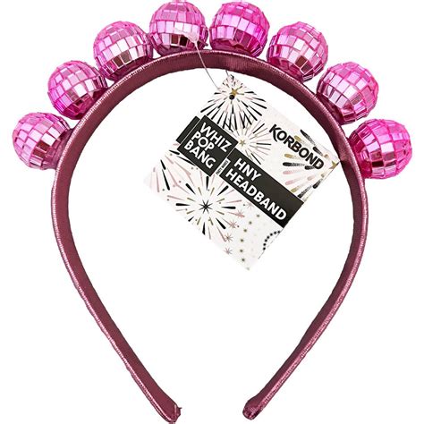 Whiz Pop Bang Headband Disco Ball Pink Each Woolworths