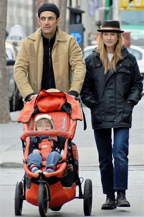 Gordon Macdonald And Holly Hunter Take Their Twins For A Walk Circa