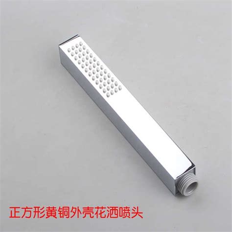 黃銅矽膠手持花灑頭蓮蓬頭噴頭家用浴室洗澡用噴灑沐浴噴頭方形 蝦皮購物