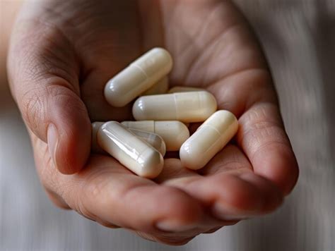 Hand Holding Medication Capsules Generative Ai Premium Ai Generated Image