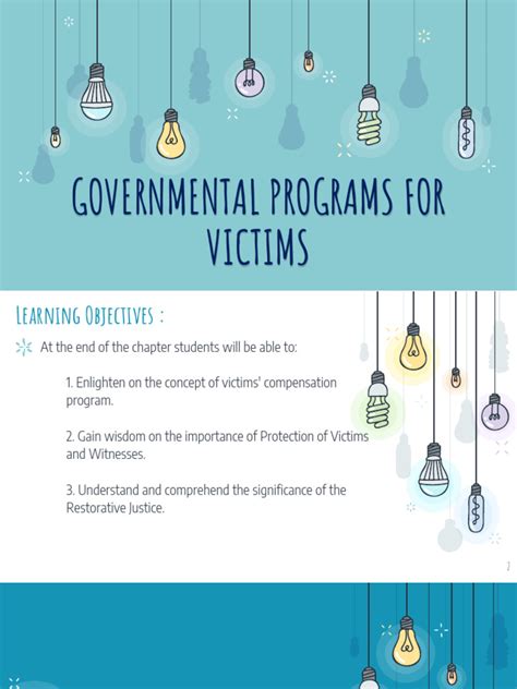 Chapter 3 Governmental Program For Victims Pdf Restorative Justice