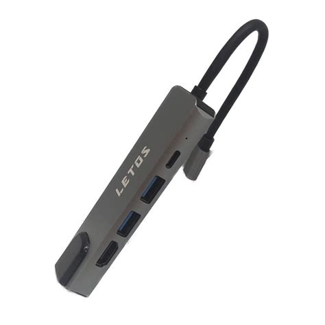 Compuvip HUB LETOS 5 EN 1 USB C A USB 3 0 USB 2 0 USB C HDMI RJ45