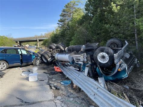 Michigan Troopers Say Car Cut Off Truck Hauling Steel Coils Causing