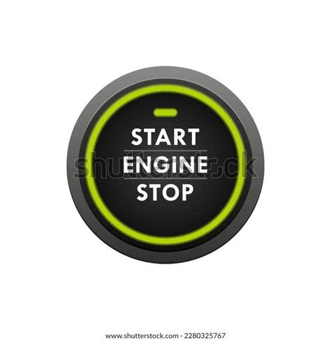 Start Stop Engine Button Engine Starting Stock Vector Royalty Free