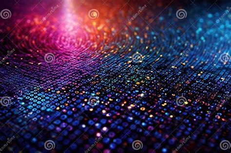 Colorful Technology Binary Matrix Code Abstract Wallpaper Patern Background Stock Illustration