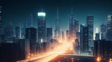 Premium Ai Image Modern Abstract Cityscape Background