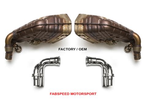 Porsche 991 Gt3 Fabspeed Exhaust Side Muffler Bypass Pipes