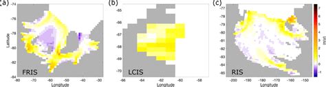 Melt Rates In Metres Per Year For A Filchner Ronne Ice Shelf B