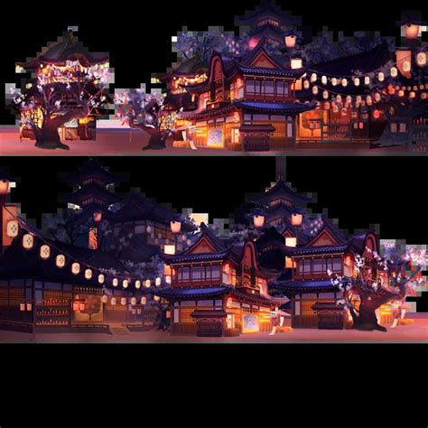 图维画社 《阴阳师》游戏场景背景贴图ui立绘素材合集 花瓣网