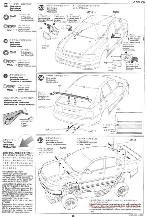 Tamiya 58182 Manual • Audi A4 Stw Ta 03f • Rcscrapyard Radio Controlled Model Archive