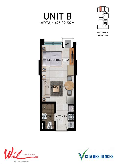 Studio Unit Vista Residences Inc Vista Land International